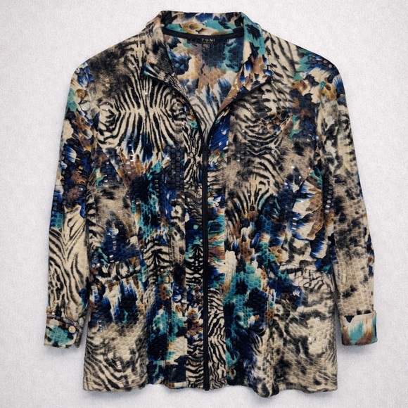 Toni Morgan | Jackets & Coats | Toni Morgan Mixed Animal Abstract ...